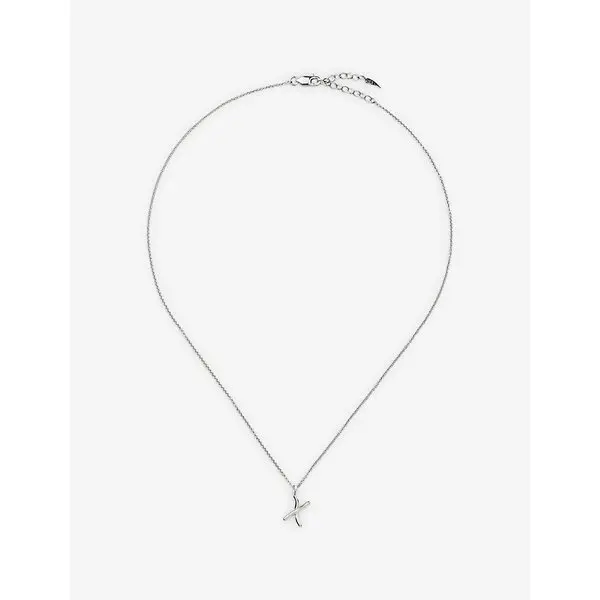 MISSOMA Curly Molten Mini Initial X -plated Necklace - Silver