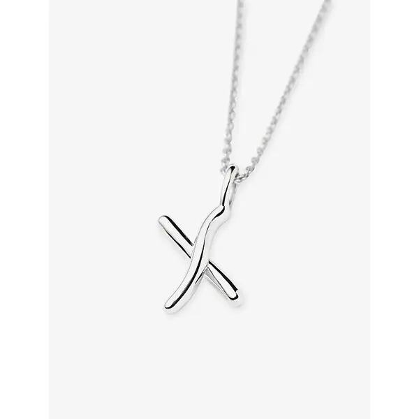 MISSOMA Curly Molten Mini Initial X -plated Necklace - Silver