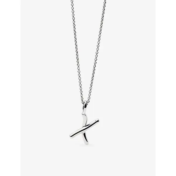 MISSOMA Curly Molten Mini Initial X -plated Necklace - Silver