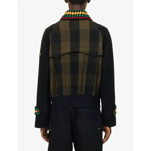 NICHOLAS DALEY Rebel Riot Patchwork Wool Jacket