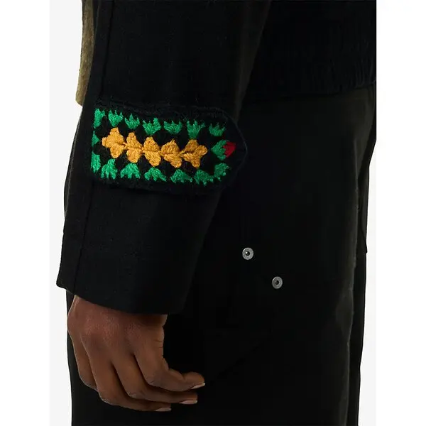 NICHOLAS DALEY Rebel Riot Patchwork Wool Jacket