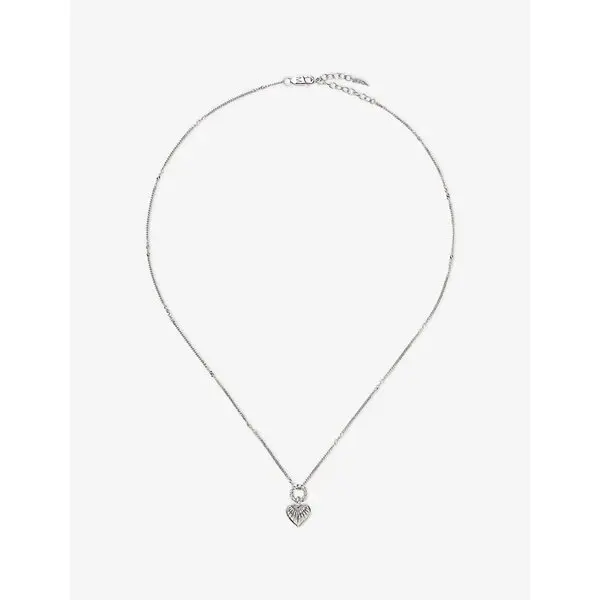 MISSOMA Mini Ridge Heart Charm Pendant Necklace - Silver
