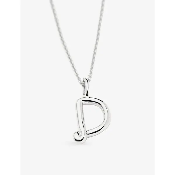 MISSOMA Curly Molten Mini Initial D -plated Sterling Necklace - Silver