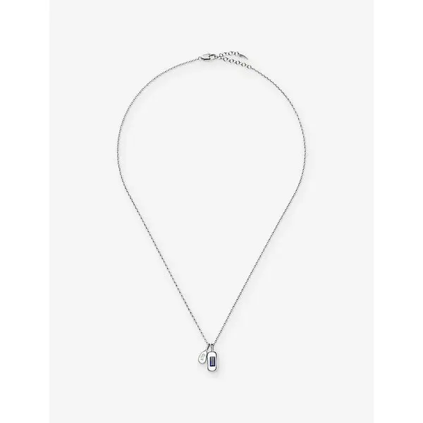 MISSOMA Molten Gemstone Bean Sterling-plated Brass Pendant Necklace - Silver