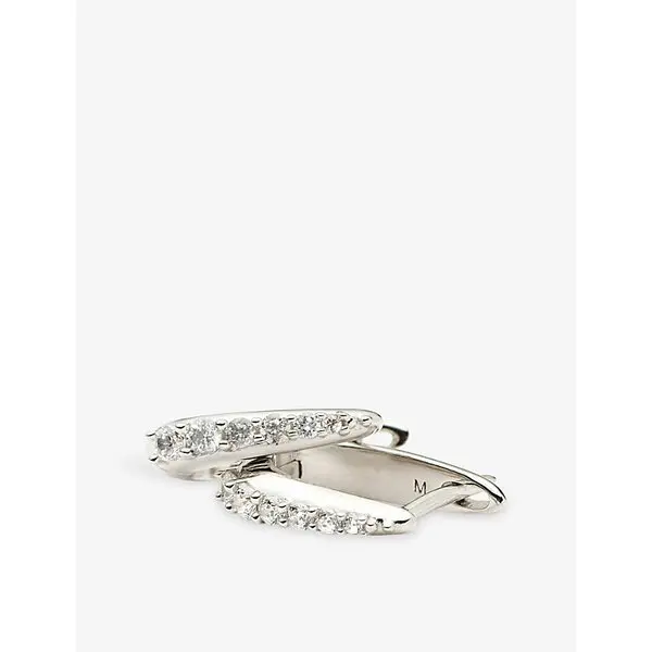 MISSOMA Pavé Claw Sterling- Plated Brass Huggies