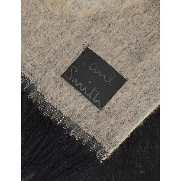 Paul Smith Polka-dot Fringed-trim Wool-blend Scarf