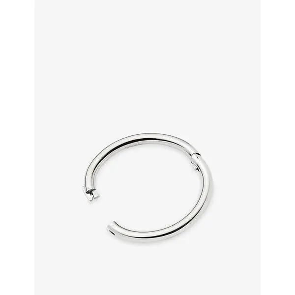MISSOMA Chunky Round Hinged Platinum-plated Stainless-steel Bangle