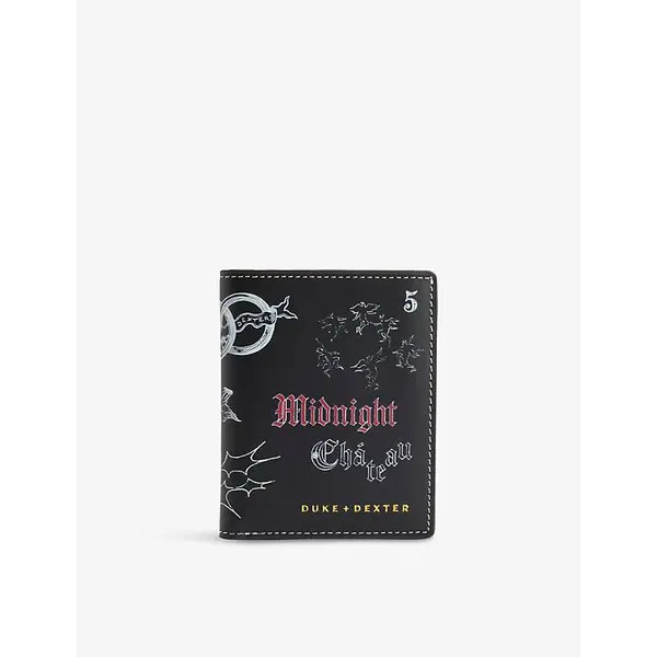 DUKE + DEXTER Midnight Chateau Sketch-print Leather Wallet