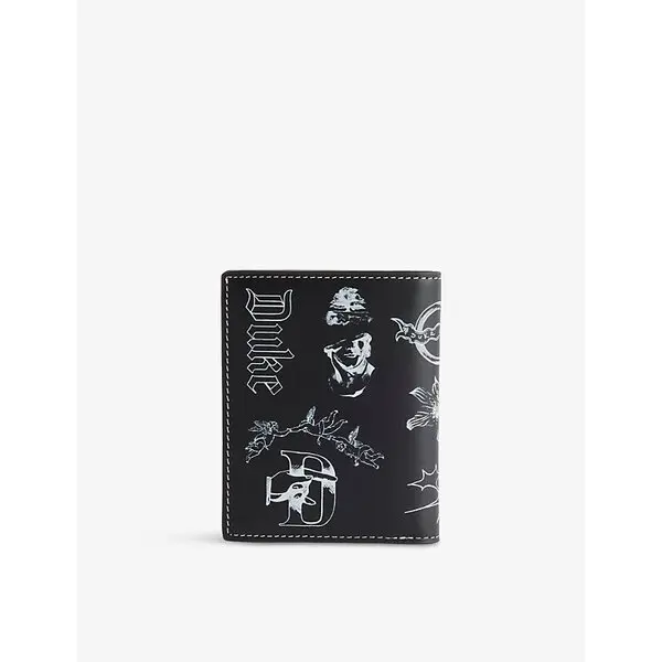 DUKE + DEXTER Midnight Chateau Sketch-print Leather Wallet