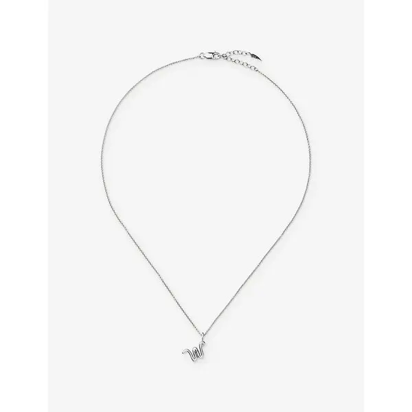 MISSOMA Curly Molten Mini Initial W Plated Sterling Necklace - Silver
