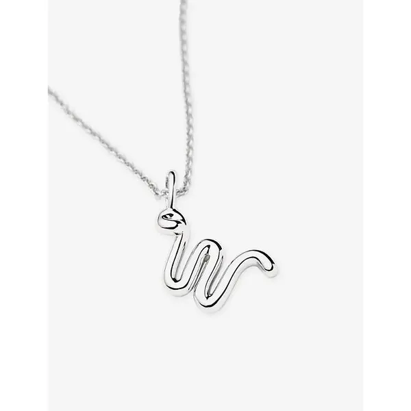 MISSOMA Curly Molten Mini Initial W Plated Sterling Necklace - Silver