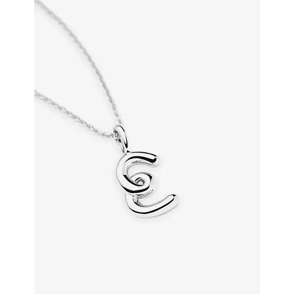 MISSOMA Curly Molten Mini Initial Necklace - Silver