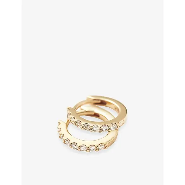 MISSOMA Classic Diamond Huggies Earrings