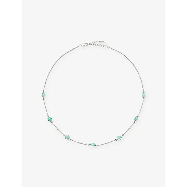 MISSOMA Magma Gemstone Plated Sterling- And Amazonite Charm Choker