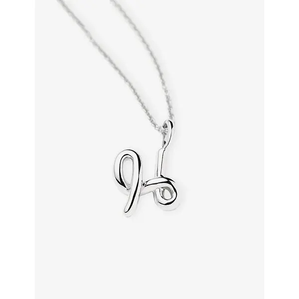 MISSOMA Curly Molten Mini Initial H Plated Sterling Necklace - Silver