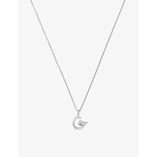 MISSOMA Curly Molten Mini Initial G Plated Sterling Necklace - Silver