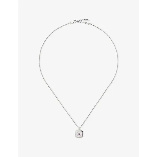 MISSOMA February Birthstone Sterling- And Crystal Pendant Necklace - Silver