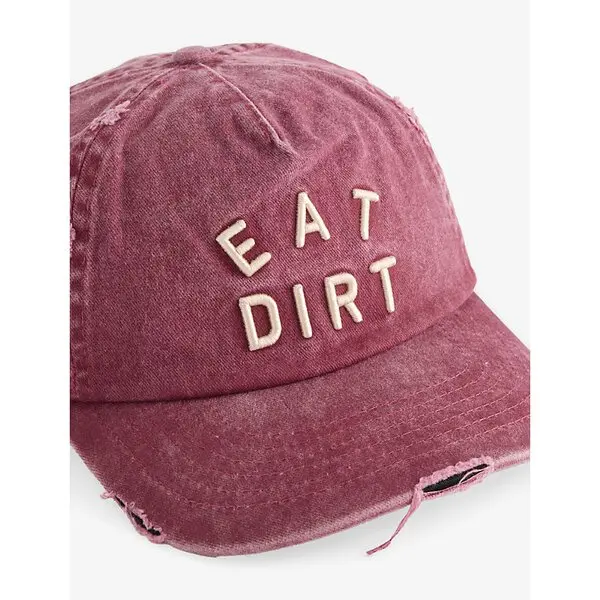 DUKE + DEXTER Eat Dirt Embroidered Cotton Cap