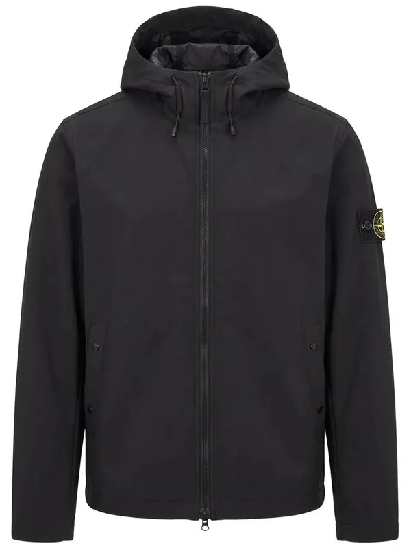 Stone Island Hooded Jacket With Water And Wind Resistant Membrane