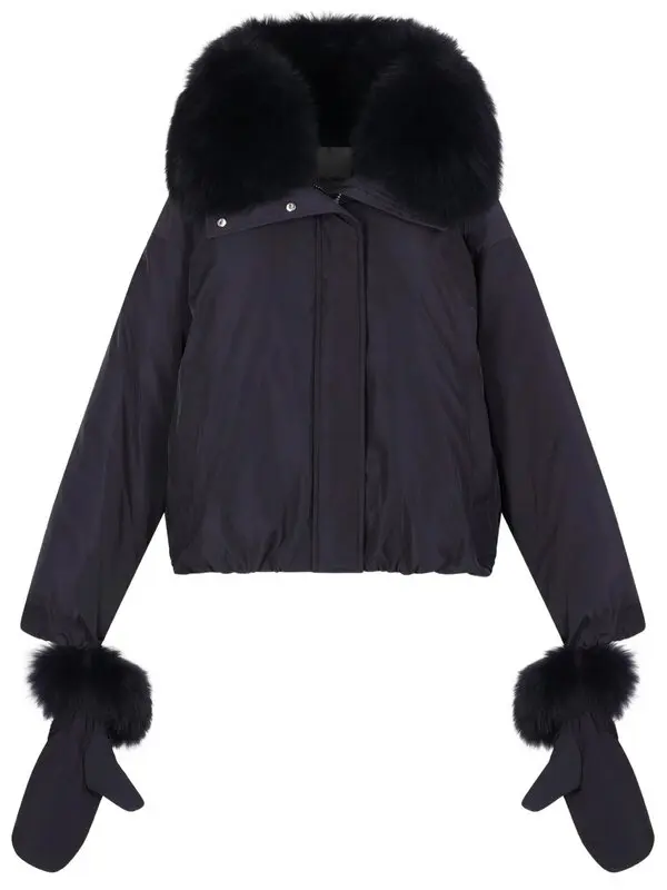 YVES SALOMON Down Jacket With Collar And Gloves