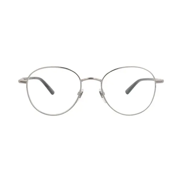 Gucci Round-frame Metal Optical Frames 'ruthenium Transparent - Black