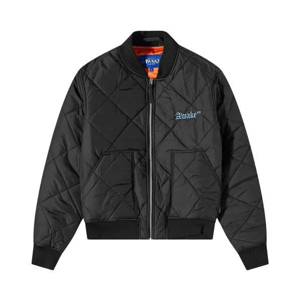 AWAKE NY Quilted Patch Bomber Jacket