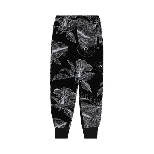 Givenchy Velvet Plant Print Track Pants