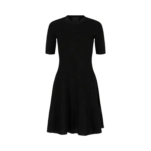 Givenchy Lurex Dress With Floral Jacquard - Black