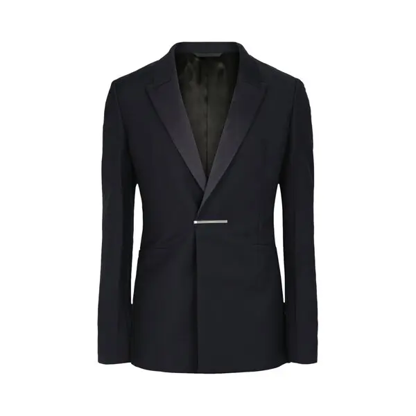 Givenchy Evening Jacket With Metal Clip Closure 'night - Blue