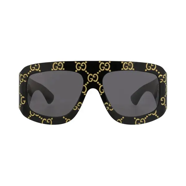 Gucci Shield-frame Recycled Acetate Sunglasses /grey - Black