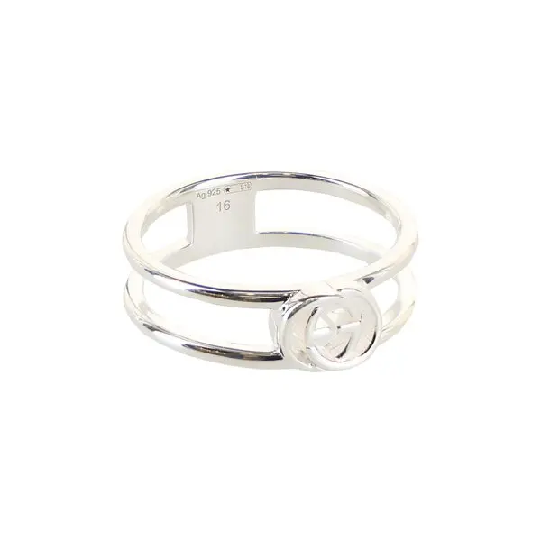 Gucci Interlocking G Cutout Ring - Silver