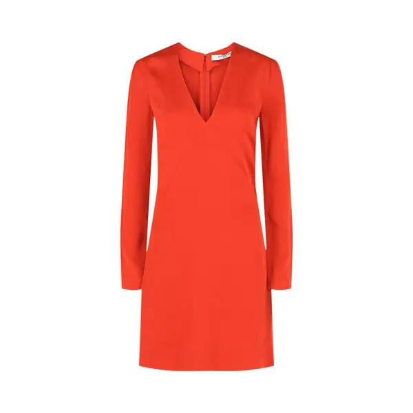 Givenchy V-neck Long-sleeve Dress - Red