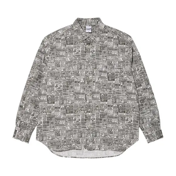 POLAR SKATE CO. Ben Long-sleeve Newspaper Shirt 'light
