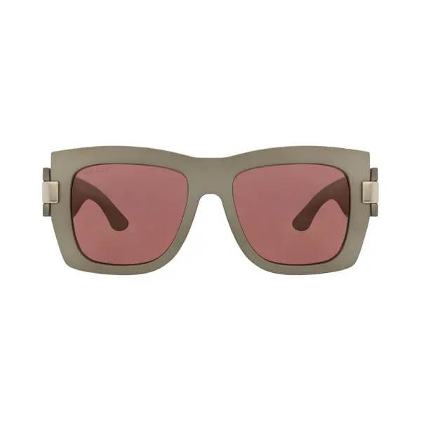 Gucci Square-frame Injection Sunglasses /red - Grey