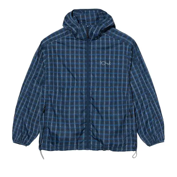 POLAR SKATE CO. Chase Light Shell Jacket Check - Blue