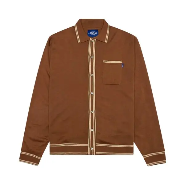 AWAKE NY Striped-trim Cardigan