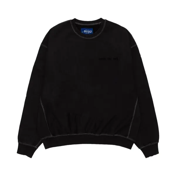AWAKE NY Pigment Dyed Embroidered Crewneck Sweatshirt