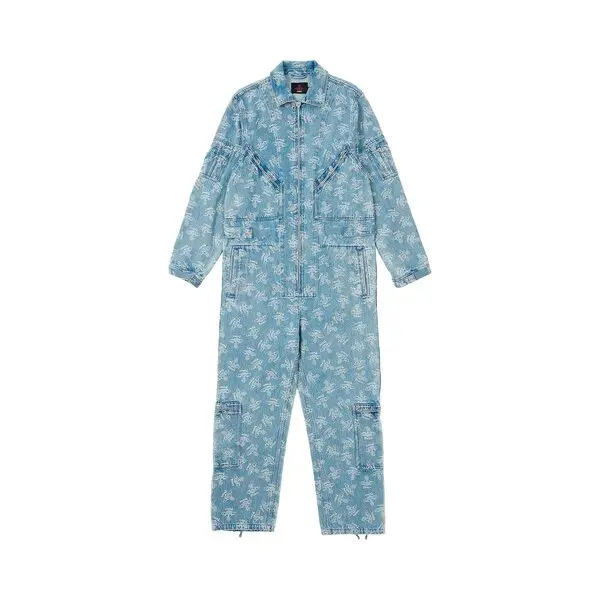 PALACE X Vivienne Westwood Denim Flight Suit 'orb Stone Wash - Blue