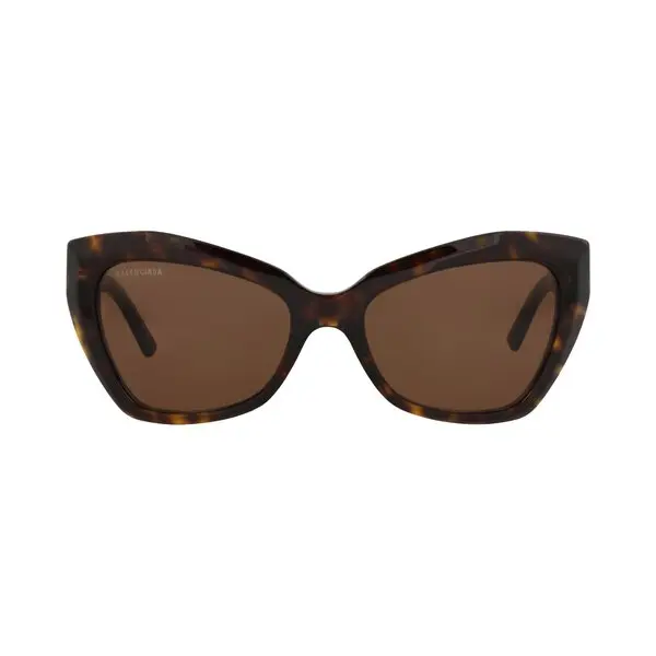 Balenciaga Cat Eye Frame Recycled Acetate Sunglasses - Brown