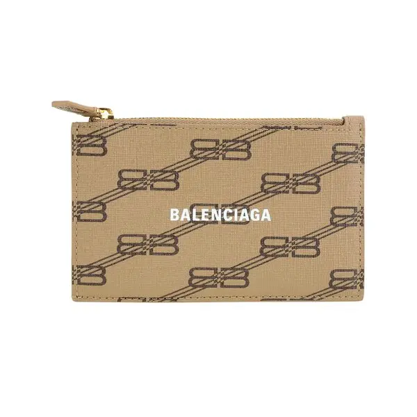 Balenciaga Monogram Card Holder 'beige/brown