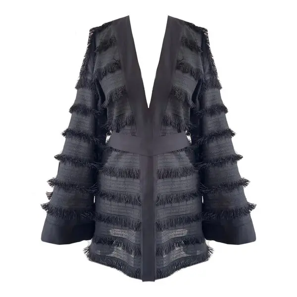 MIRIMALIST Fringe Mini Kimono