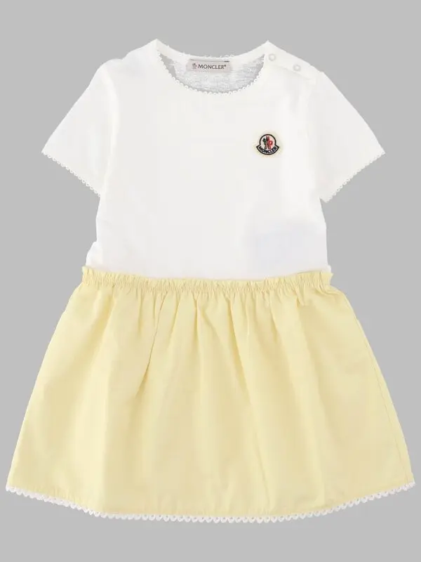 Moncler Cotton Cut-out Sleeve Dress
