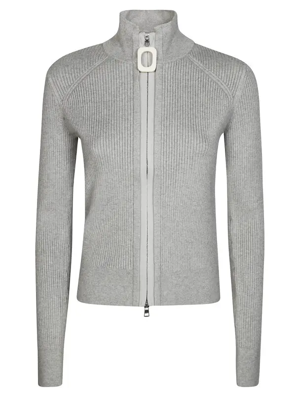 JW Anderson Zip-up Cardigan In Cotton And Cashmere