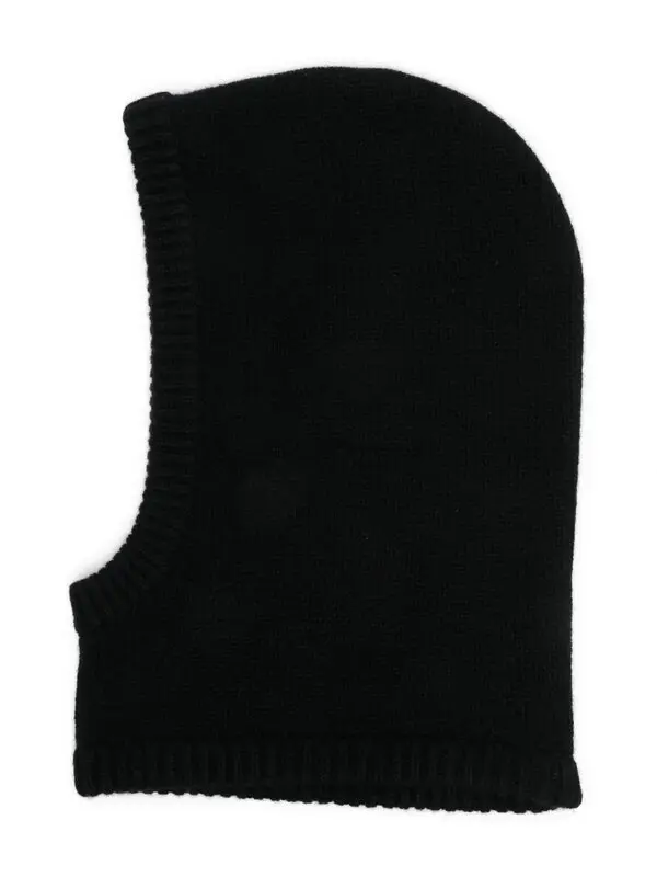 LISA YANG Cashmere Hat With Ribbed Trims And Cut-out Detail - Nero