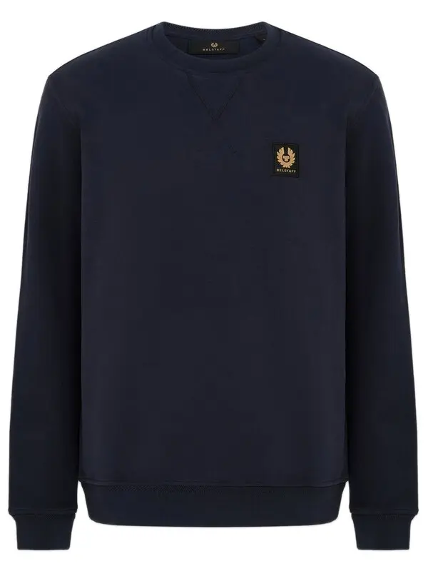 Belstaff Cotton Long Sleeve Loopback Sweatshirt - Blu