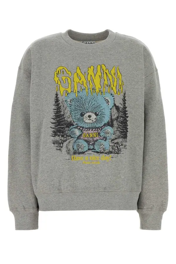 GANNI Organic Cotton Graphic Sweatshirt