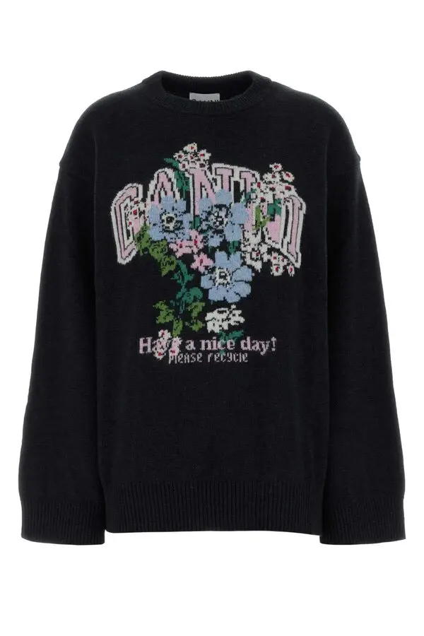 GANNI Wool-blend Oversize Sweater