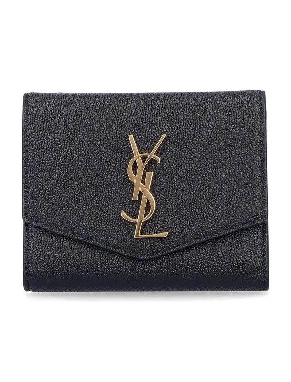 Saint Laurent Monogram Leather Wallet - Nero