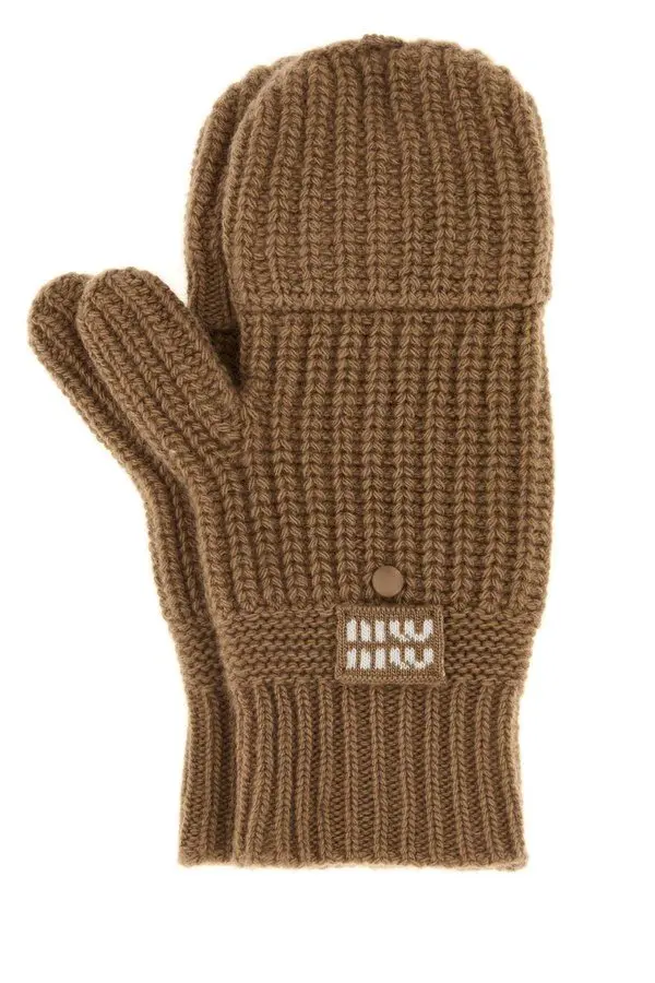 Miu Miu Wool Blend Knitted Mittens