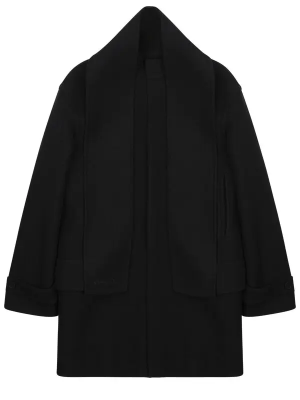Dior Wool Overcoat With Scarf